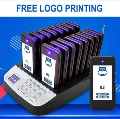 Buzzer queue system pager restaurant Wireless Paging System POS System ...