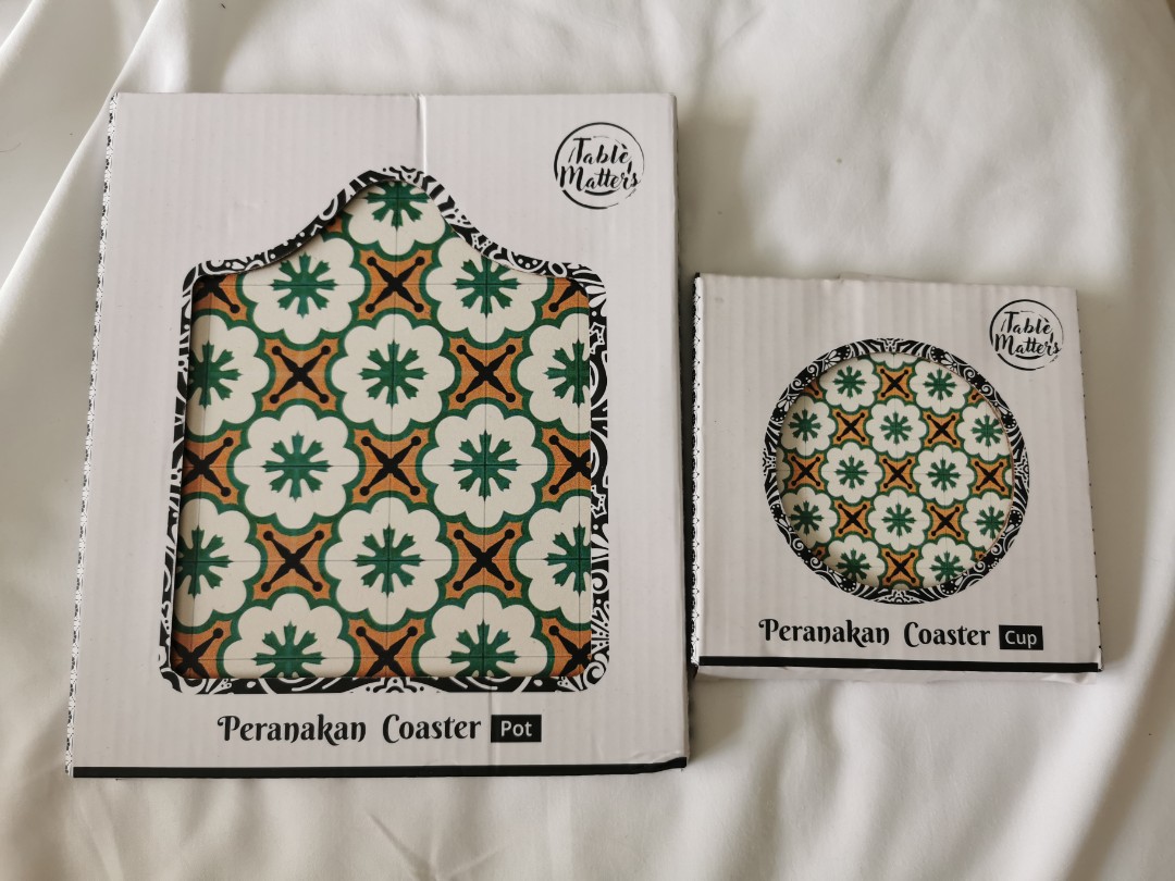 Table Matters Ceramic Peranakan Coaster Pot & Cup, Furniture & Home ...