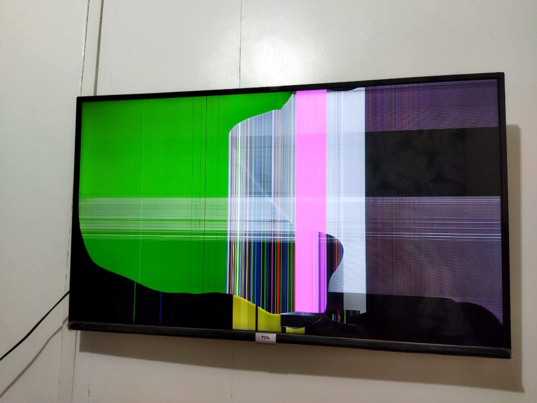 TCL 43" Flat Screen TV (Broken Glass panel), TV & Home Appliances, TV ...