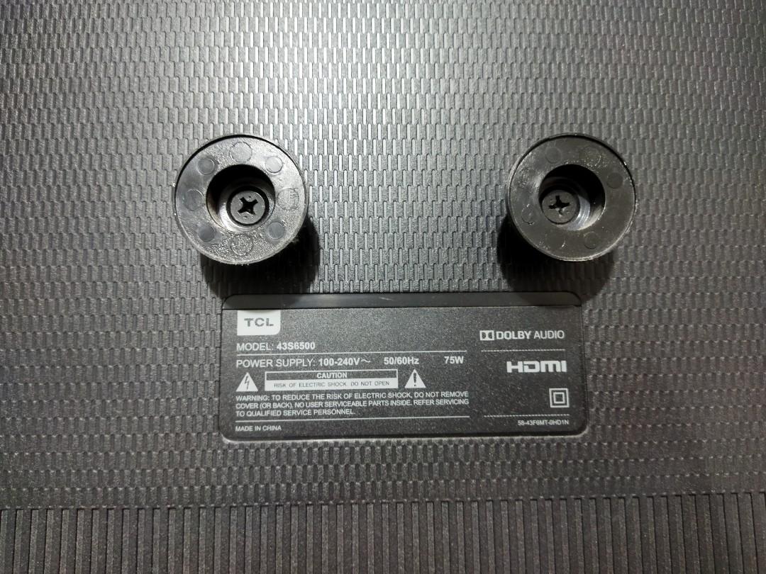 TCL 43" Flat Screen TV (Broken Glass panel), TV & Home Appliances, TV ...