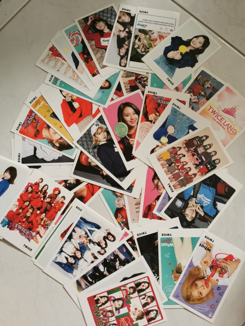 Twice message cards (Nayeon, Jeongyeon, Momo, Sana, Jihyo, Mina, Dahyun ...