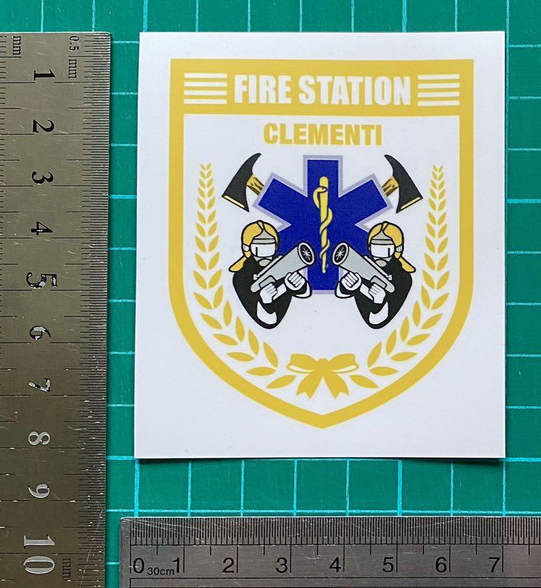 Waterproof Stickers with Matte Lamination. SCDF CLEMENTI FIRE STATION ...