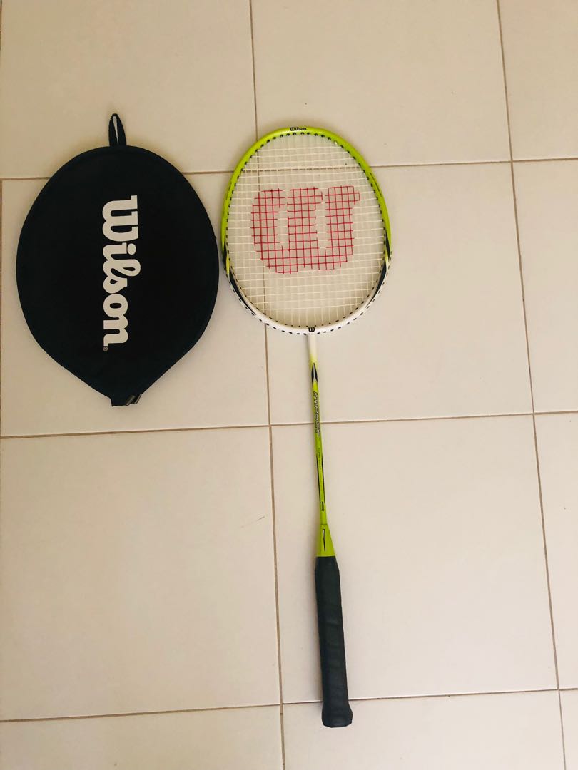 wilson impact badminton racket with cover, Sports Equipment, Sports ...