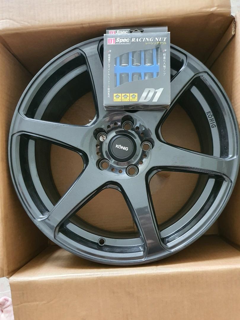 18" Konig Rims- Original, Car Accessories, Tyres & Rims on Carousell