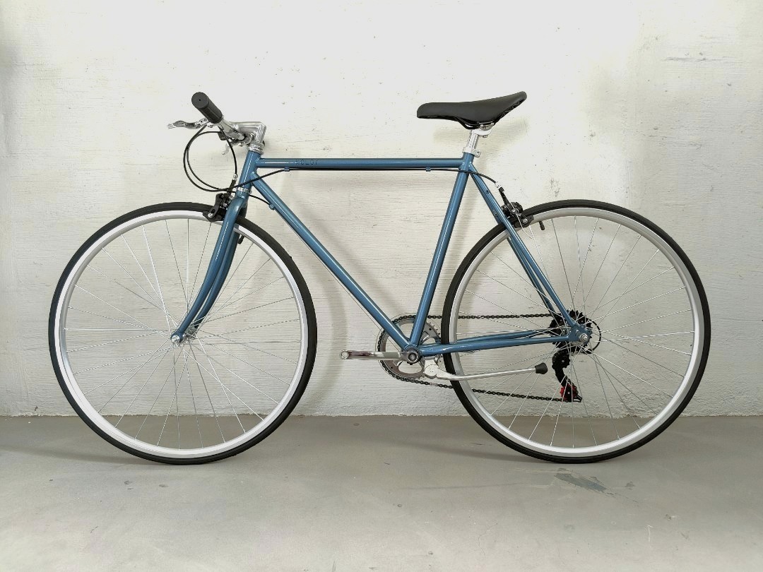 [7-Speed/Navy Blue/Black] KOLOR City Bike Bicycle Classic Vintage Retro ...