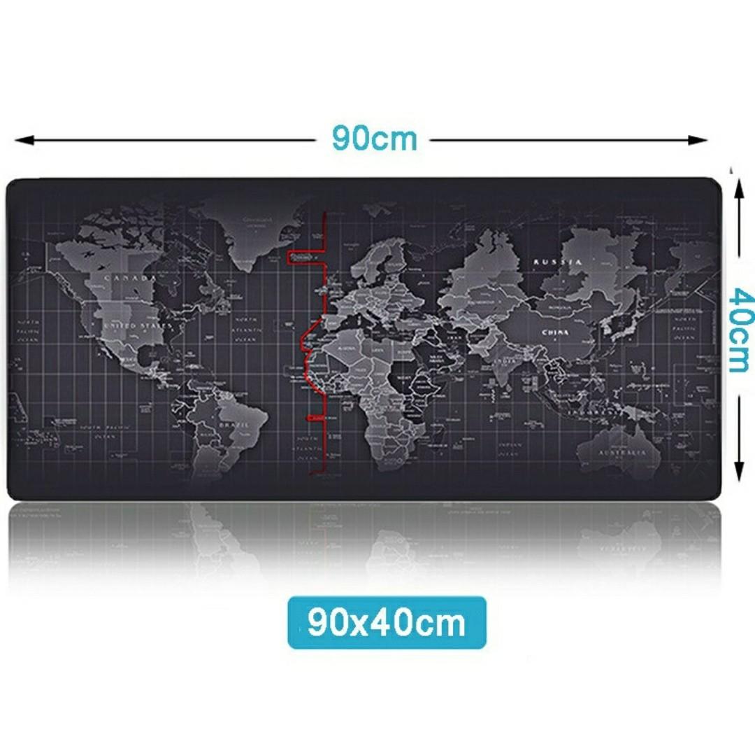 900x400 World Map XL Gaming Mousepad, Computers & Tech, Parts ...
