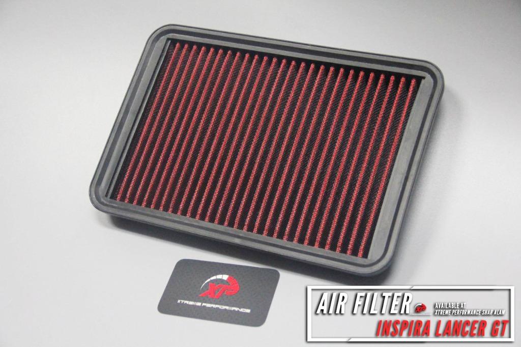 AIR FILTER PANEL INSPIRA LANCER GT RED (STD) JDM DROP IN, Auto ...