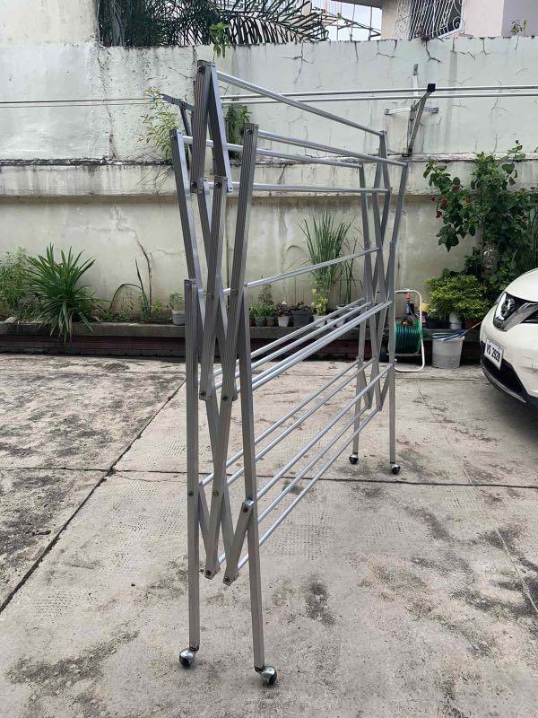 Aluminum Folding Sampayan Clothes Drying Rack, Furniture & Home Living ...