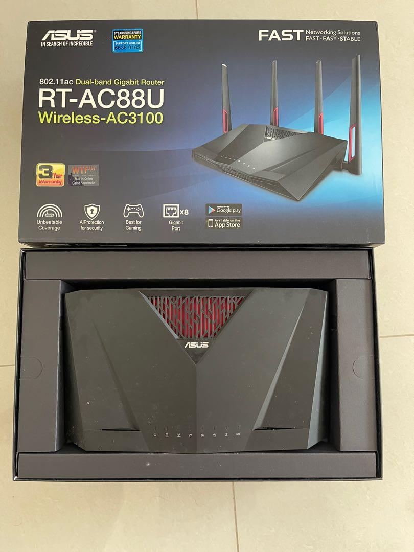 Asus RT-AC88U Router (Used), Computers & Tech, Parts & Accessories ...