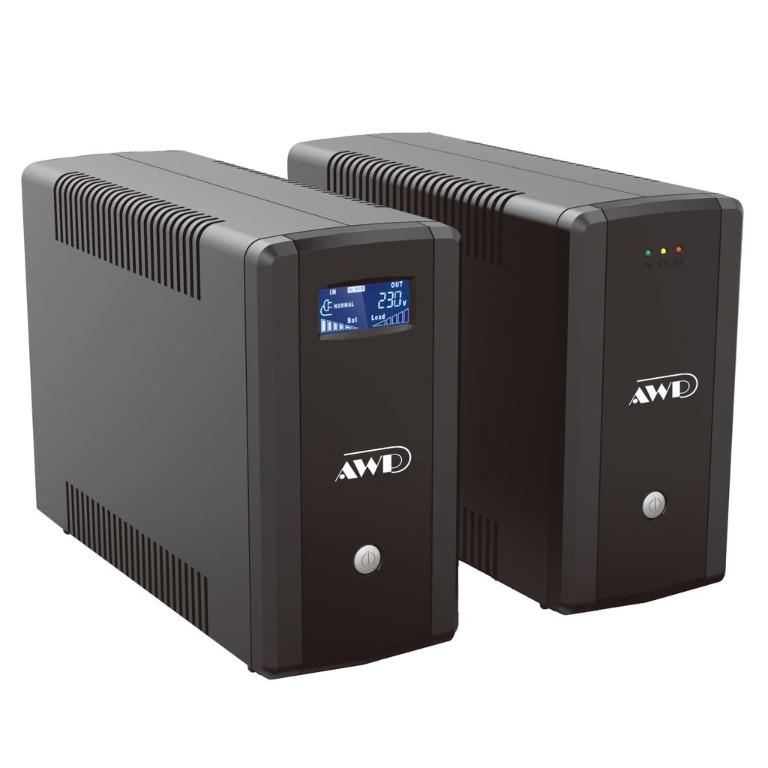 AWP AID1000 Pro LCD 1000VA/600W UPS, Computers & Tech, Office ...
