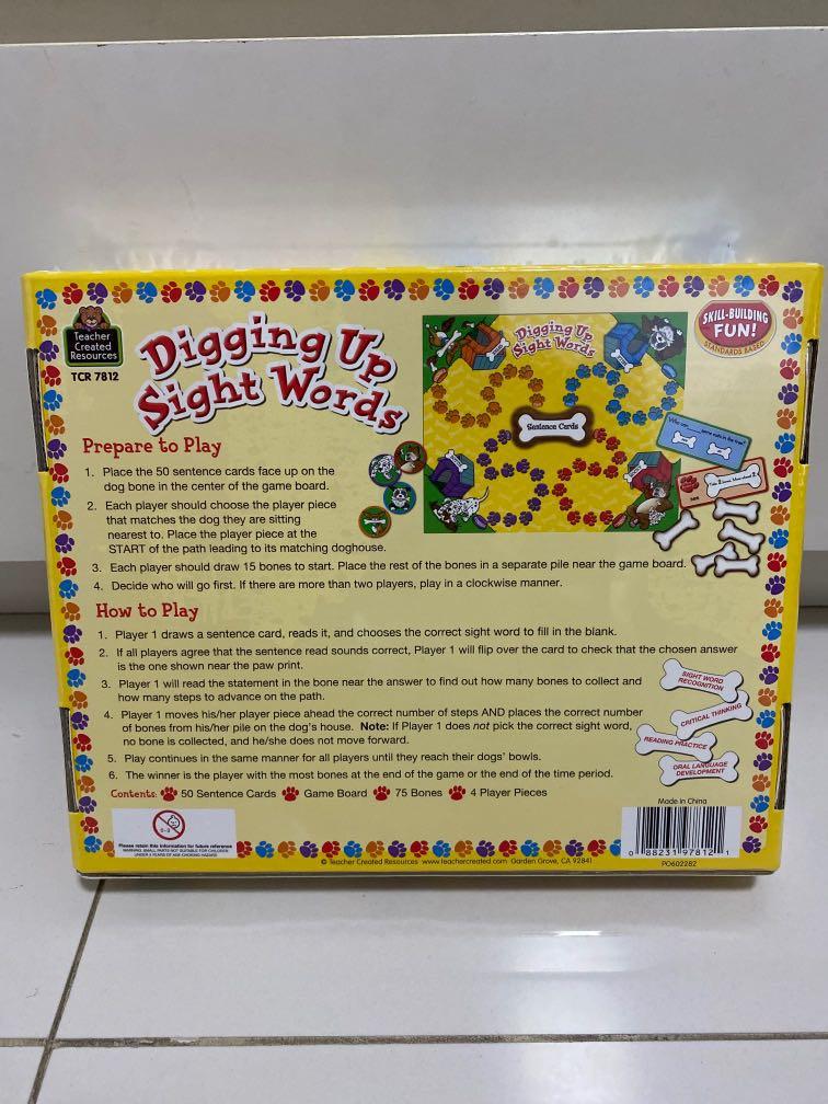 Digging up Sight Words game, Hobbies & Toys, Toys & Games on Carousell