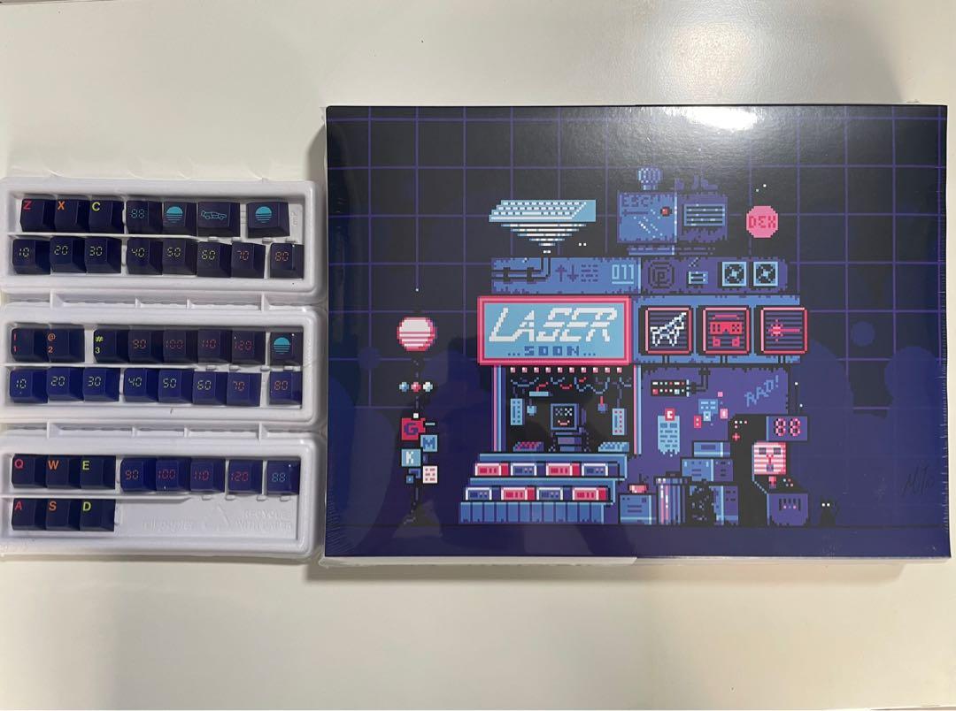 GMK Laser R2 Synthwave M170 and Turbo Keycap Set, Computers & Tech ...