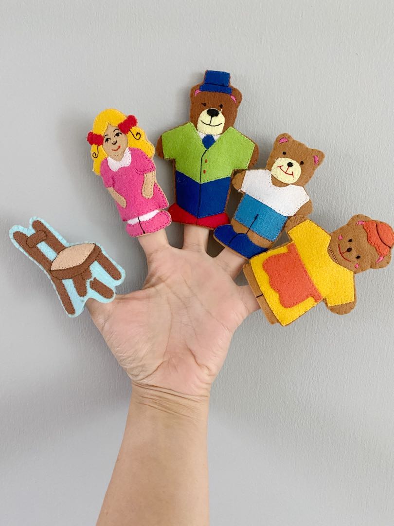 Goldilocks & 3 Bears Finger Puppets, Hobbies & Toys, Toys & Games on ...