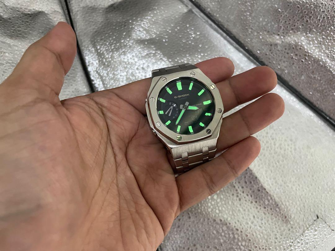 Gshock Casiok Mod w/ lumed indices, Men's Fashion, Watches ...