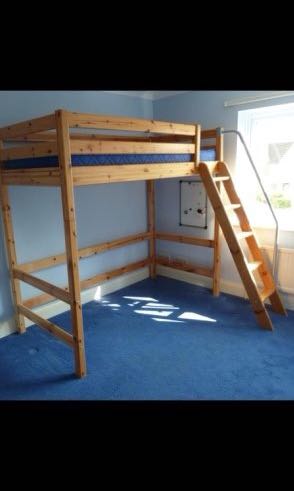 Flexa High loft bed n book shelf, Furniture & Home Living, Furniture ...