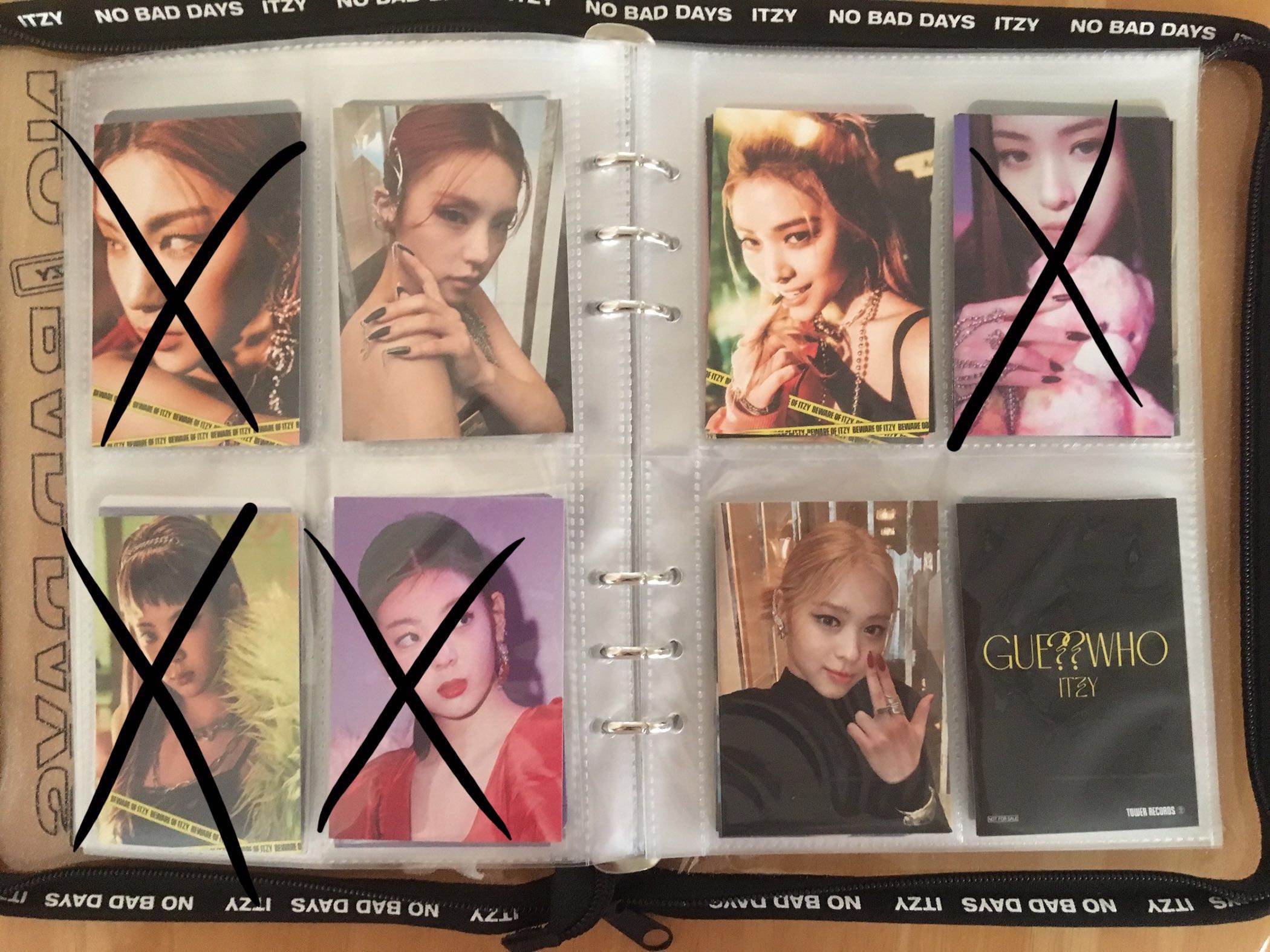 求換！ITZY - Guess Who Tower Records 特典小卡, 興趣及遊戲, 收藏品及紀念品, 明星周邊 - Carousell