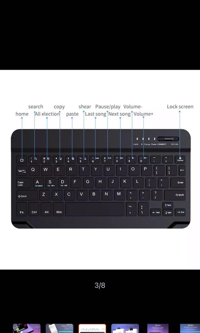 KAKU universal Bluetooth Wireless Keyboard, Computers & Tech, Parts ...