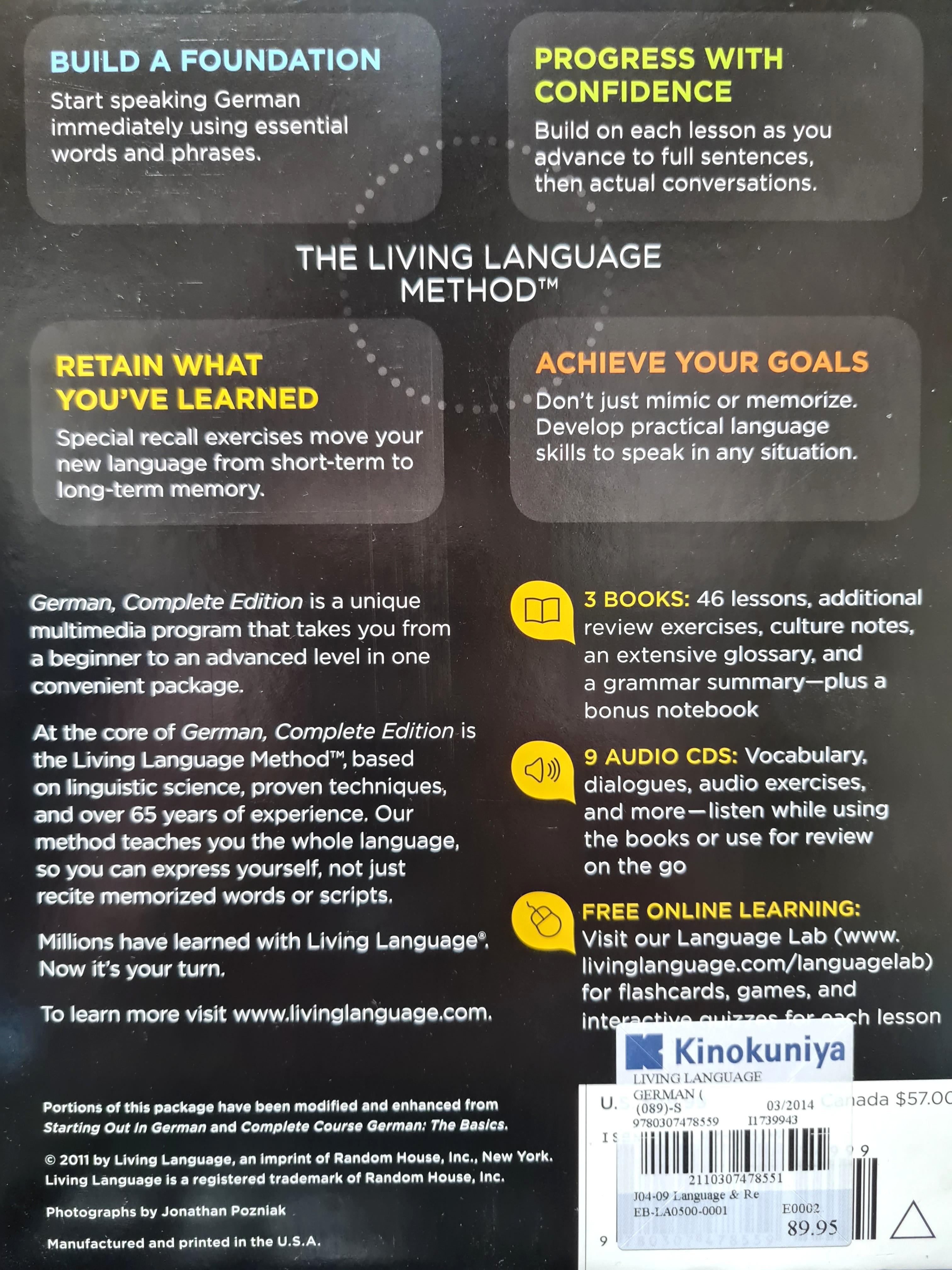 Living Language - German (Complete Edition), Hobbies & Toys, Books ...