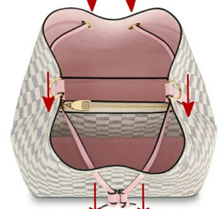 LV Neonoe Replacement Drawstring Strap + Bag Base, Luxury, Bags ...