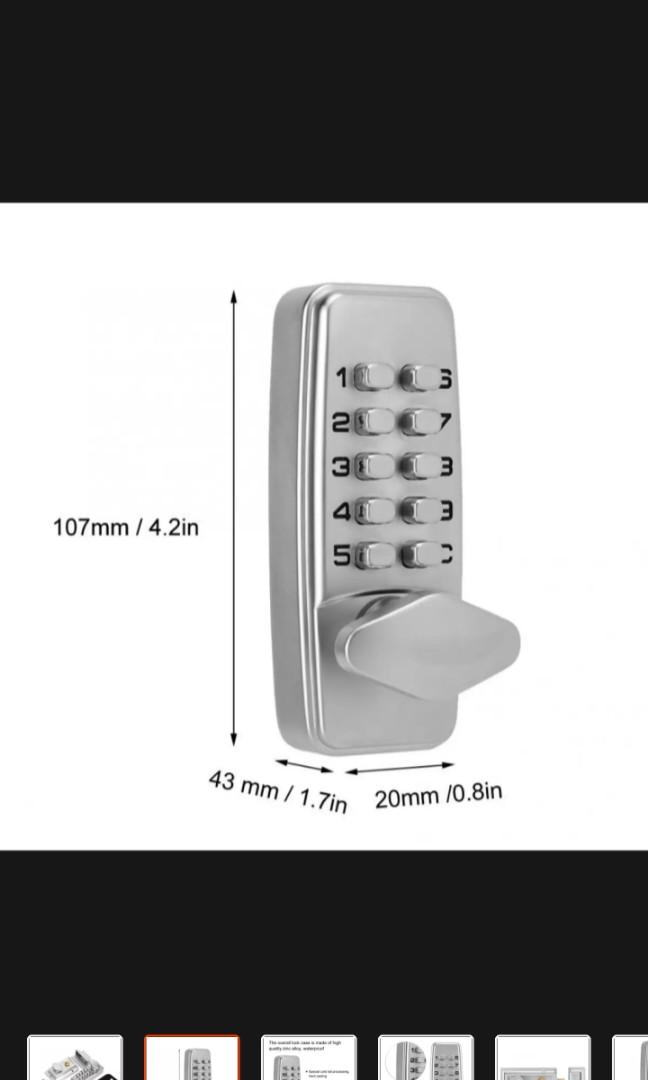Mechanical waterproof water proof number lock 2 - 4 Digits, Furniture ...