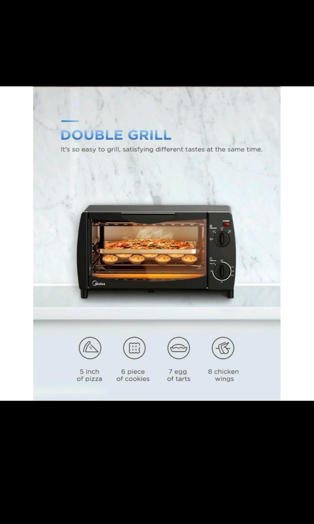 Midea 10l oven toaster MEO-10BDW-BK, TV & Home Appliances, Kitchen ...