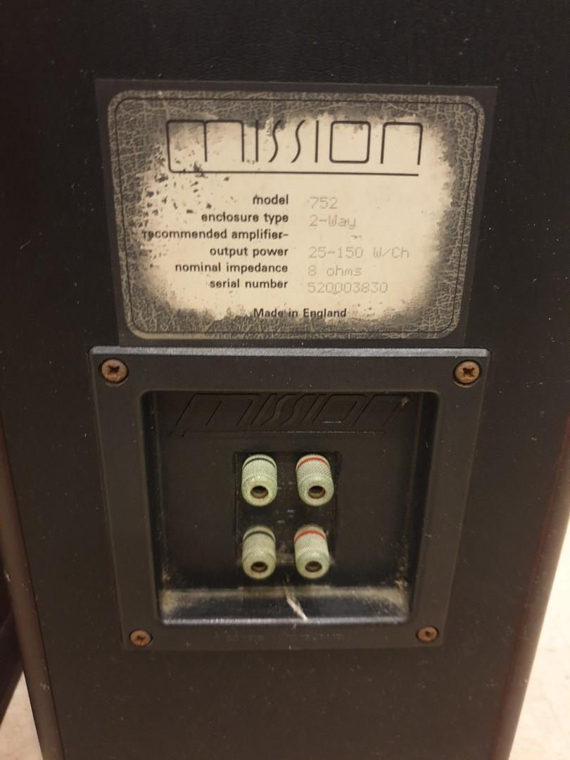 Mission 752 speakers, Audio, Soundbars, Speakers & Amplifiers on Carousell