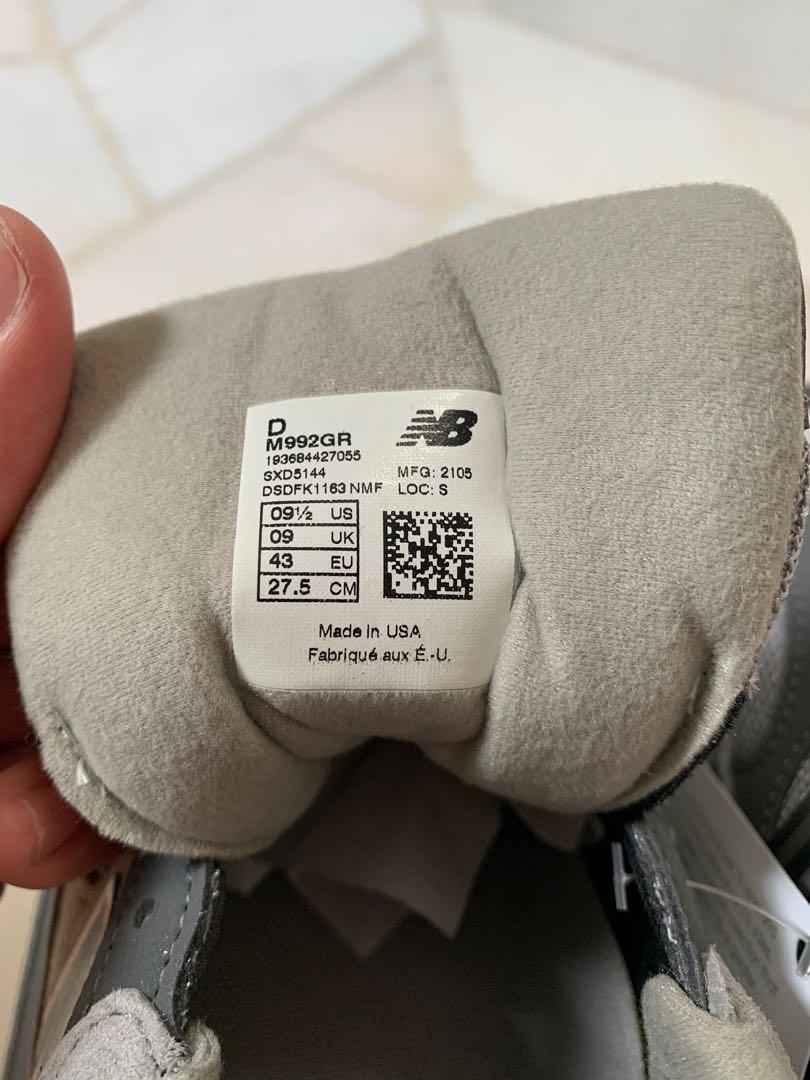 New balance M992GR grey, Men's Fashion, Footwear, Sneakers on Carousell