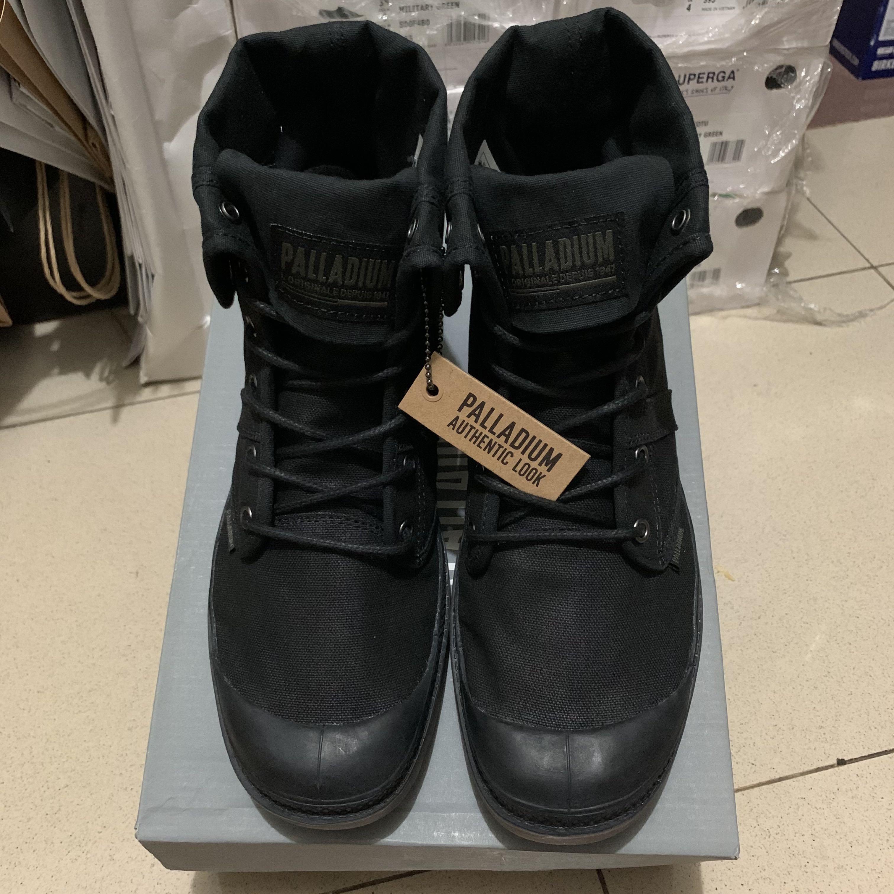 PALLADIUM PALLABROUSE BAGGY BGY WAX BOOTS BLACK DARK GUM BNIB ORIGINAL ...