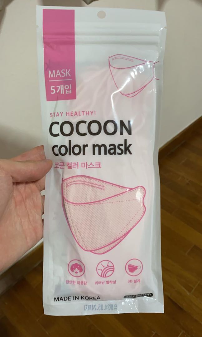 Korean Pink mask, Health & Nutrition, Face Masks & Face Shields on ...