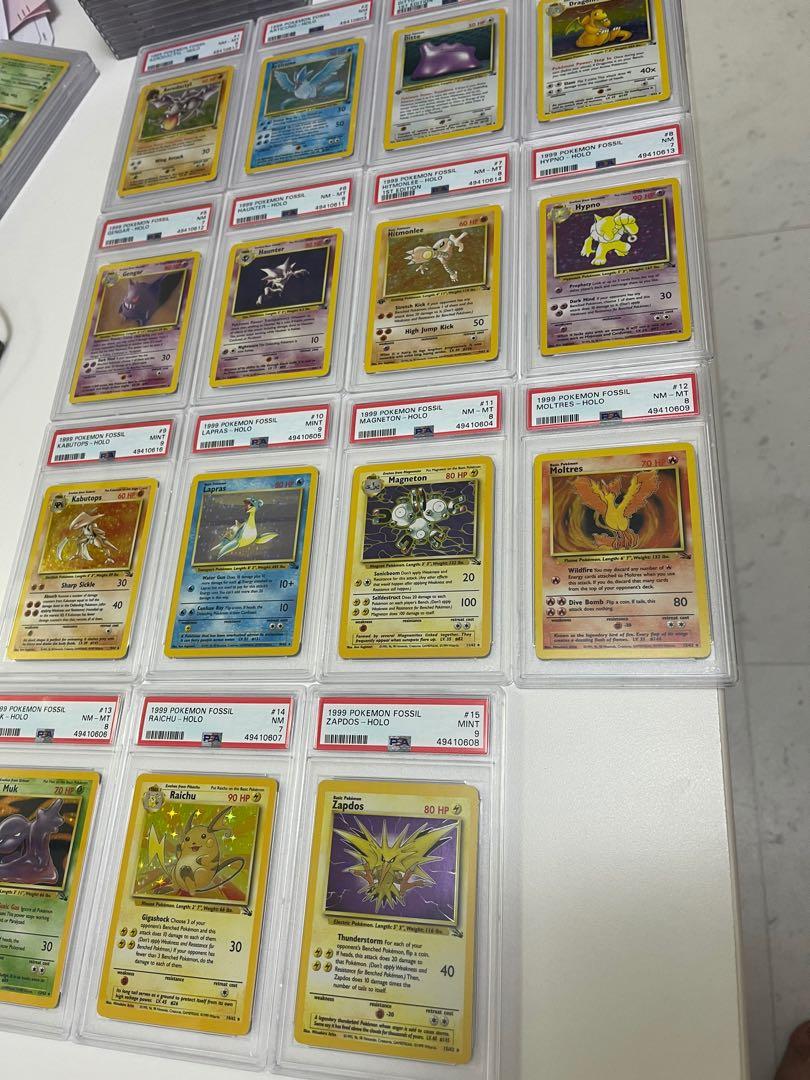 Pokémon Fossil set PSA complete, Hobbies & Toys, Toys & Games on Carousell