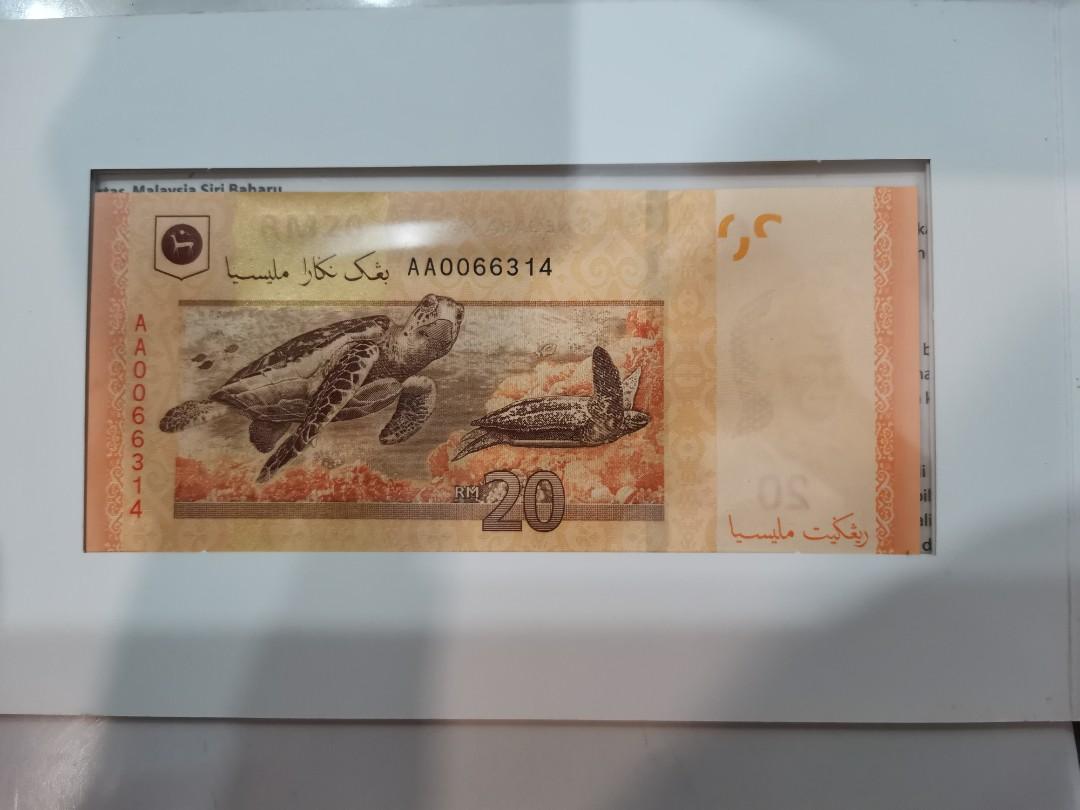 Premium Set RM20 Banknote 1st Prefix AA with Folder, Hobbies & Toys ...