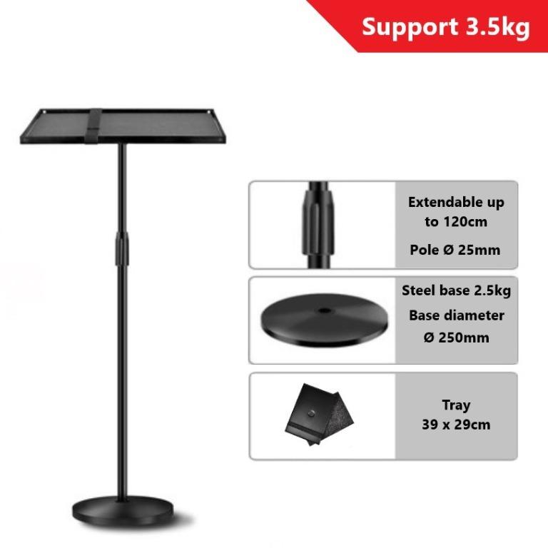 Projector Stand Metal Round Base Portable Adjustable Height Extendable ...