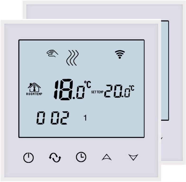 Room Thermostat Underfloor Electrical Heating with Touchscreen & Floor ...