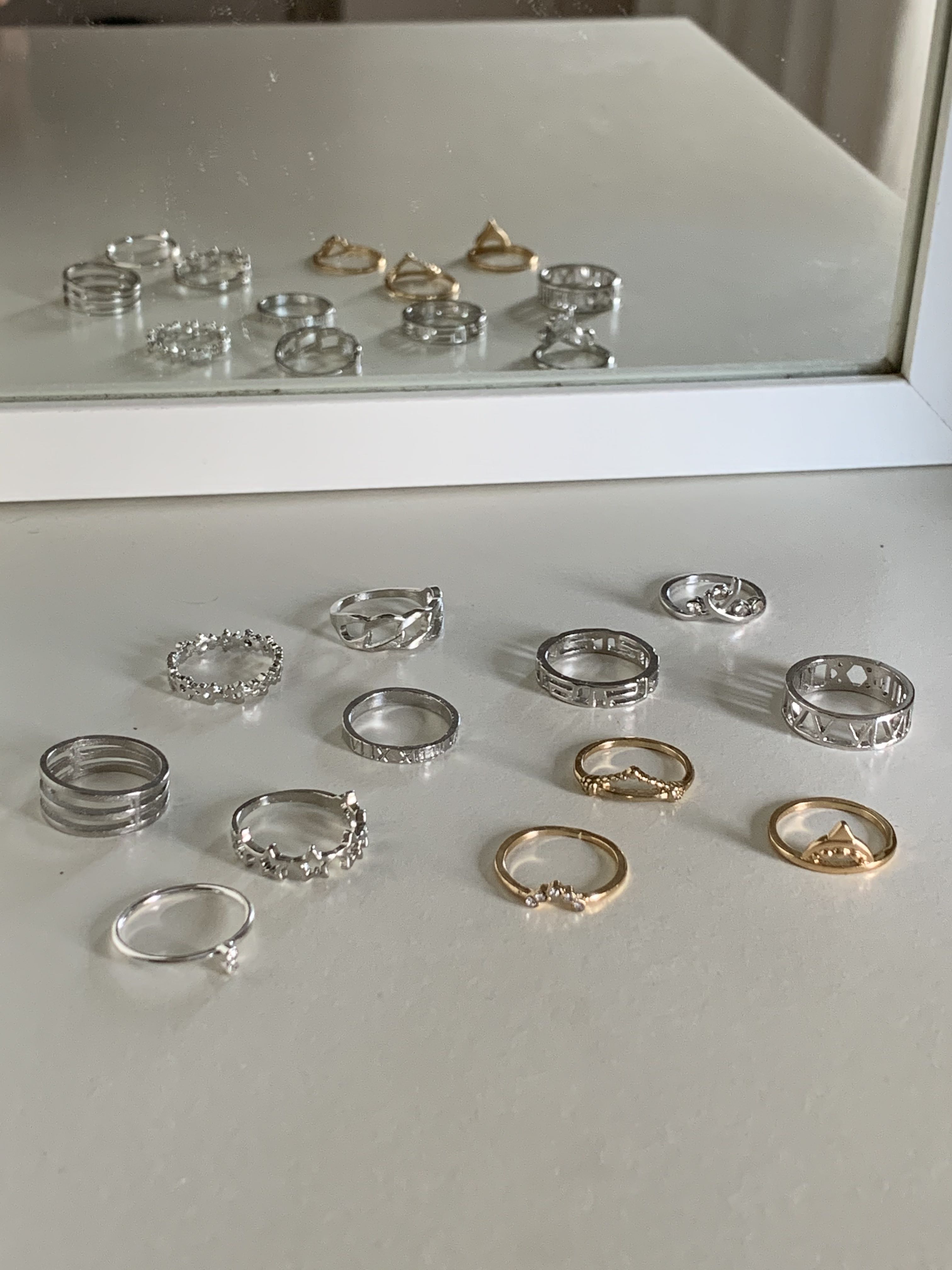 silver & gold rings, Women's Fashion, Jewelry & Organisers, Rings on ...