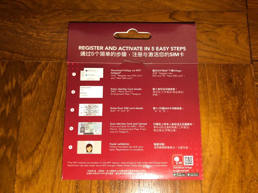 SingTel Hi! Prepaid SIM Card $8, Mobile Phones & Gadgets, Mobile ...