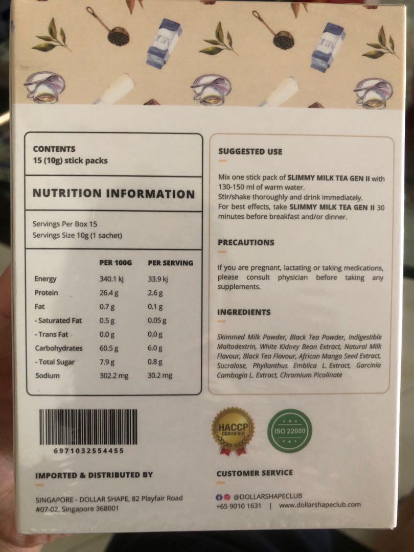 Slimmy milk tea gen 2, Health & Nutrition, Health Supplements, Health ...