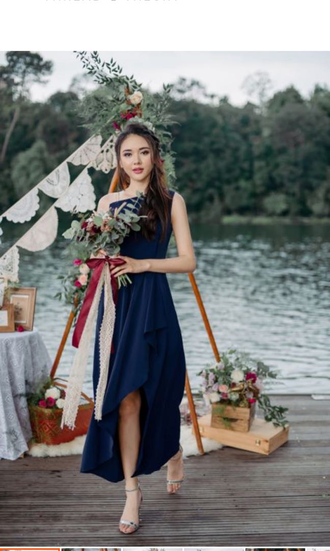 The Thread Theory (Making Waves Navy Dress), Women's Fashion, Dresses ...