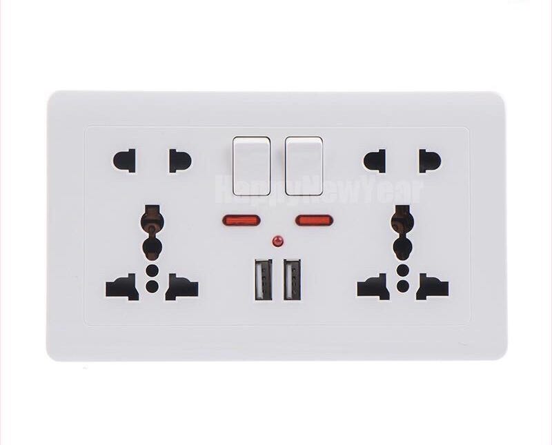Universal Wall Socket with USB Ports, TV & Home Appliances, Electrical ...