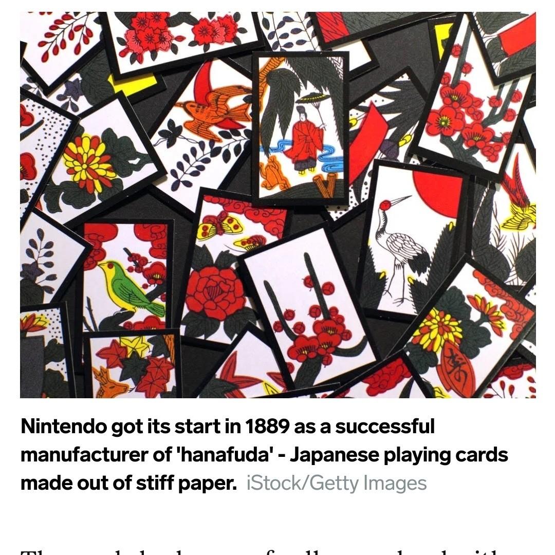 Vintage Hanafuda Japanese Playing Cards Nintendo Complete Set 48pcs ...