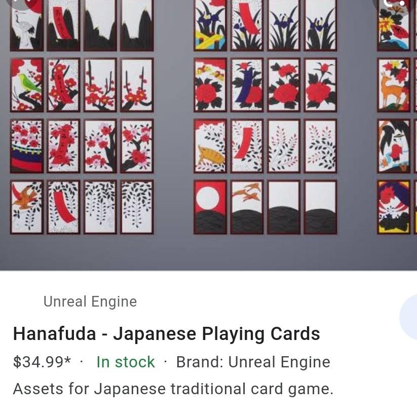 Vintage Hanafuda Japanese Playing Cards Nintendo Complete Set 48pcs ...