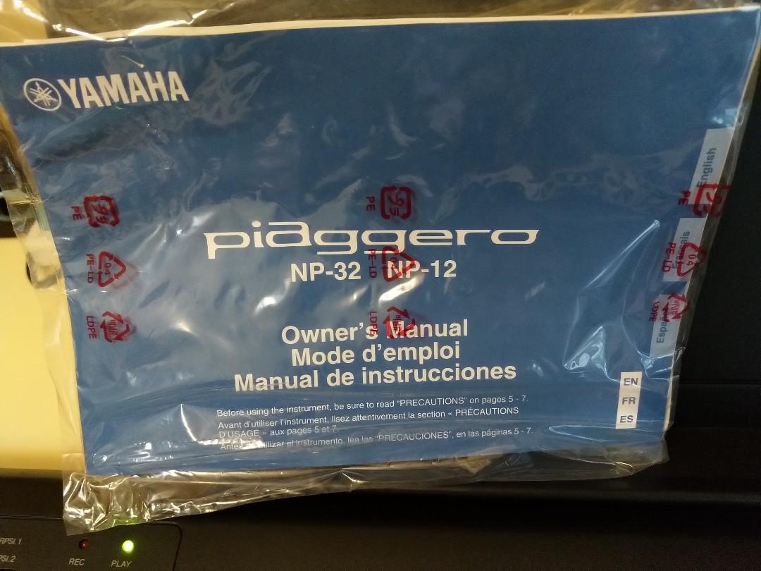 Yamaha Piaggero NP-12 數碼鍵琴 (連AC變壓器+琴架+琴套+說明書), 興趣及遊戲, 音樂、樂器 & 配件, 樂器 - Carousell