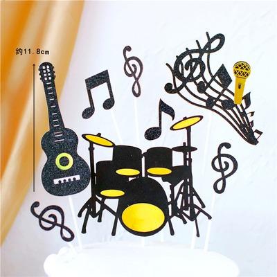 4 Types of 2D Cardboard Musical Notes / Drum set / Guitar / Music ...