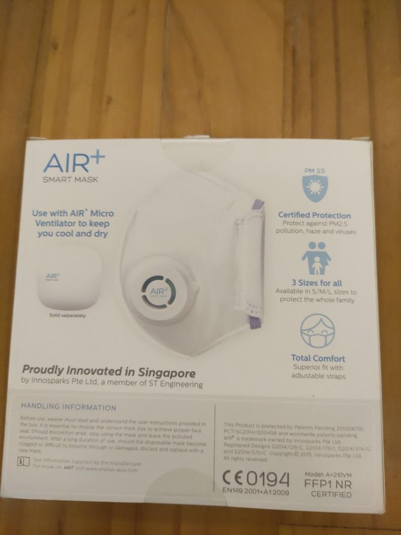 Air+ smart mask N95, Health & Nutrition, Face Masks & Face Shields on ...