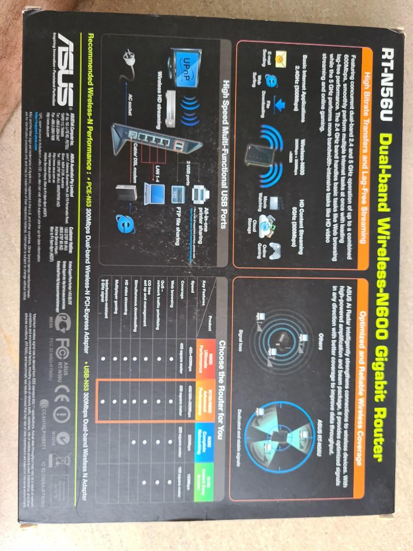Asus N600 wireless router, Computers & Tech, Parts & Accessories ...