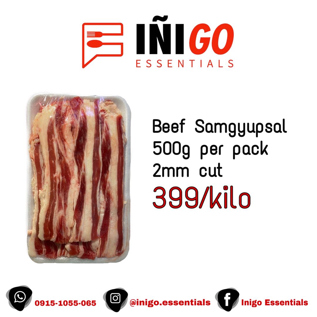 Beef samgyupsal, Food & Drinks, Fresh Produce on Carousell