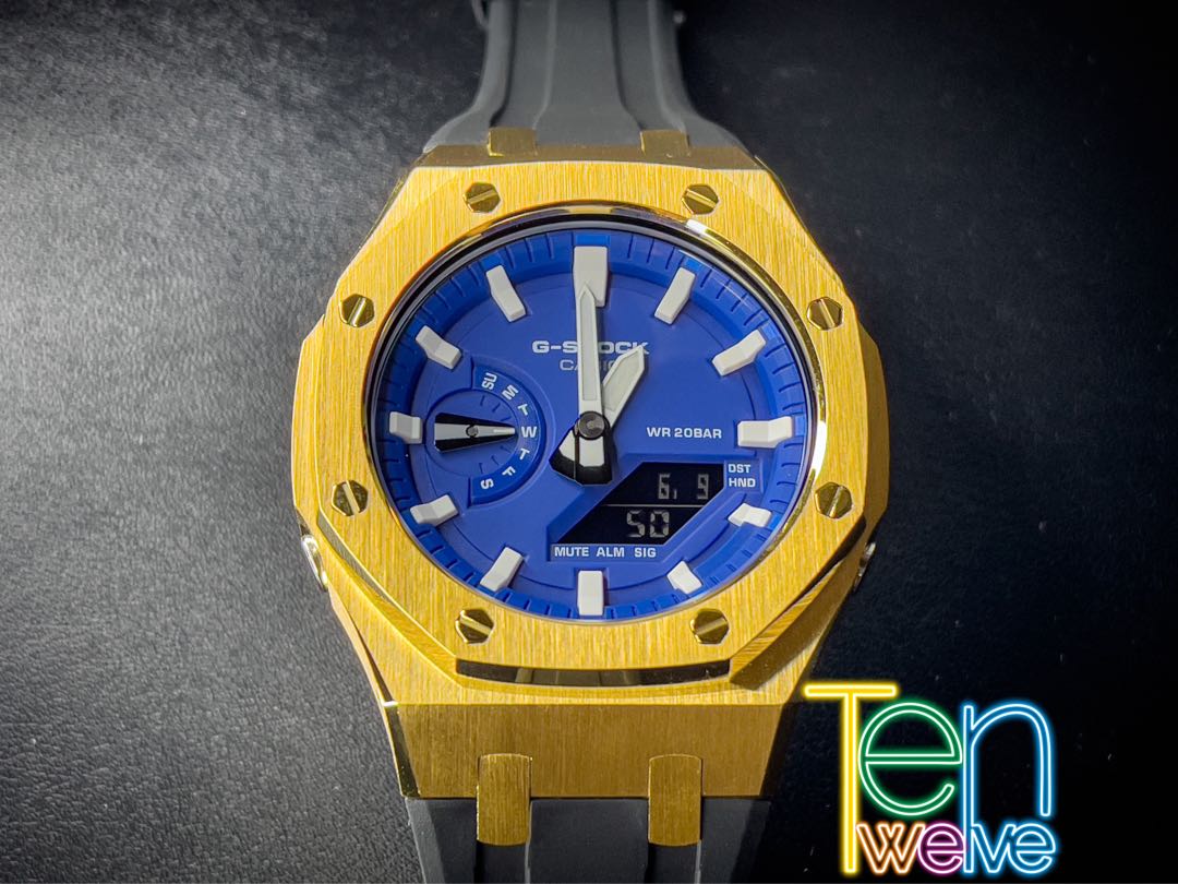 Casio G-Shock GA2100 GA2110 GA-2100 GA-2110 CasiOak Sea Blue, Men's ...