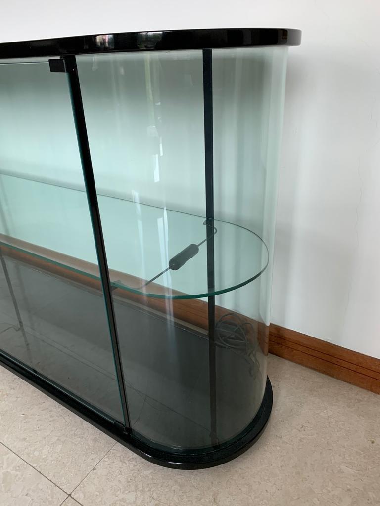 Stylish Curved Glass Display Cabinet, Furniture & Home Living ...