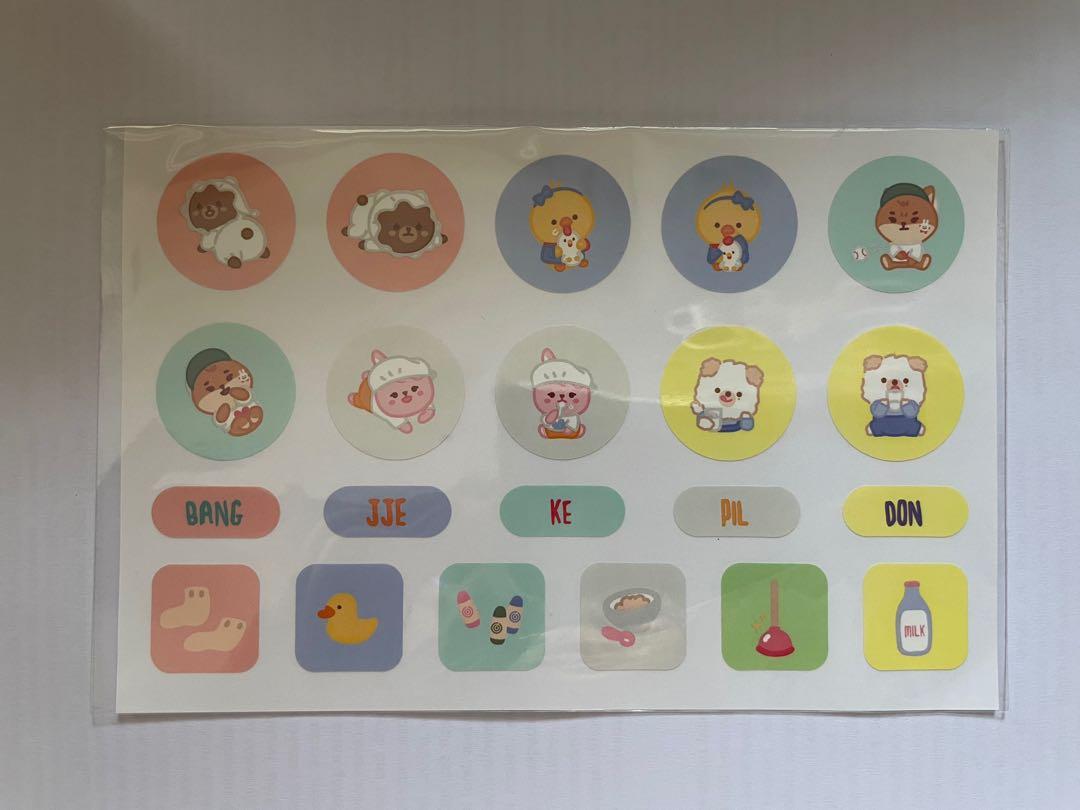 DAY6 petit denimalz sticker sheet and KE button, Hobbies & Toys ...