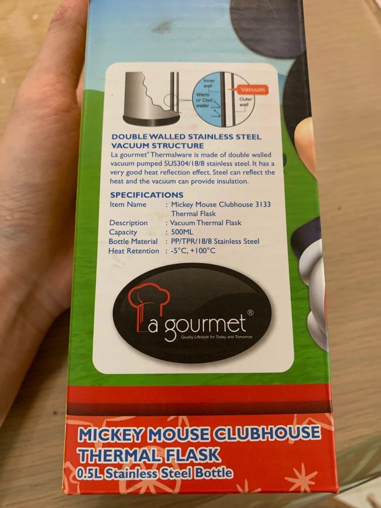 Disney Mickey Thermal Flask, Furniture & Home Living, Kitchenware ...