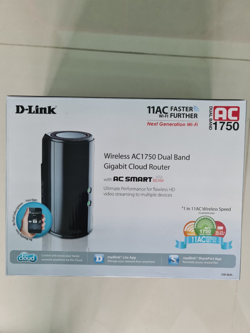 D-LINK wireless AC1750 Dual Band Gigabit Cloud Router, TV & Home ...